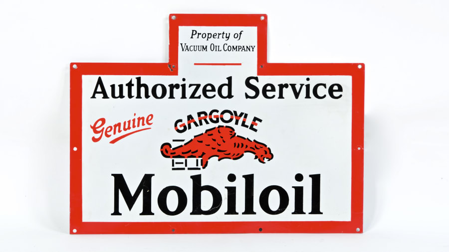 Mobiloil Gargoyle Oil Rack Sign SSP 30x22.5 for Sale at Auction - Mecum ...