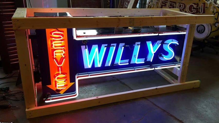 1940s Willys Dealership Neon Sign DSTN 72x36 for Sale at Auction ...