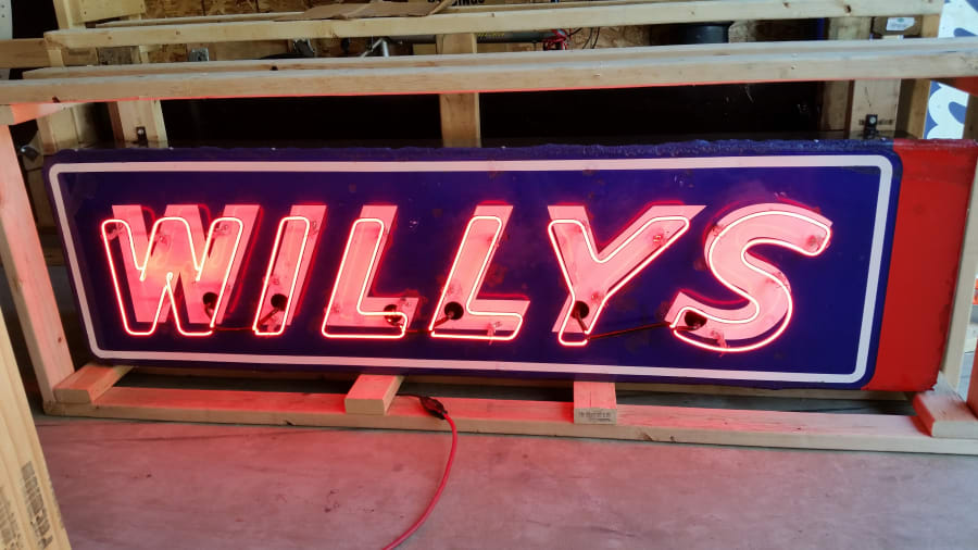 Willys Porcelain Neon Sign SSPN 75x21 at Indy 2016 as B105 - Mecum Auctions