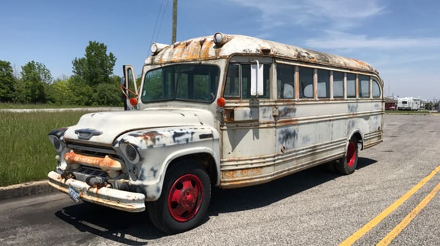 1955 Chevrolet 6700 Midsize School Bus at Indy 2017 as G7 - Mecum Auctions