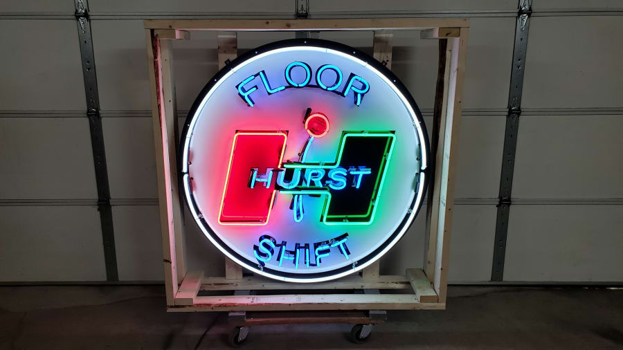 Custom Hurst Single-Sided Tin Neon Sign at Indy 2021 as Z226 - Mecum ...