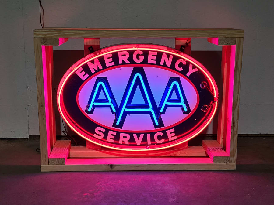 AAA Single-Sided Porcelain Neon Sign for Sale at Auction - Mecum Auctions