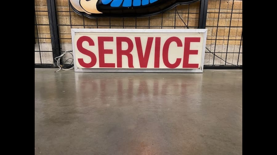 Service Single-Sided Sign at Indy 2021 as Z816 - Mecum Auctions