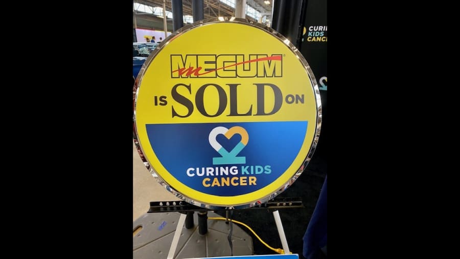 Curing Kids Cancer 22 Inch Sign at Indy 2021 as Z998 - Mecum Auctions