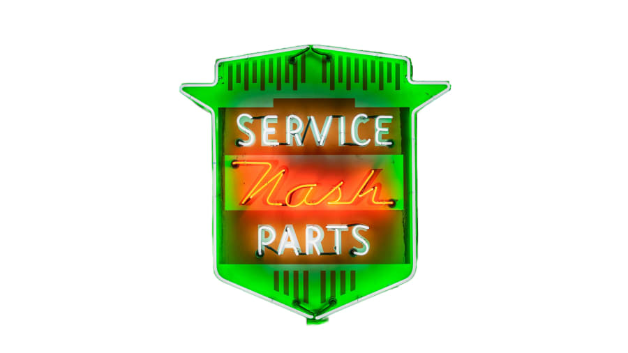 Nash Single-Sided Porcelain Neon Sign at Indy 2022 asZ800 - Mecum Auctions