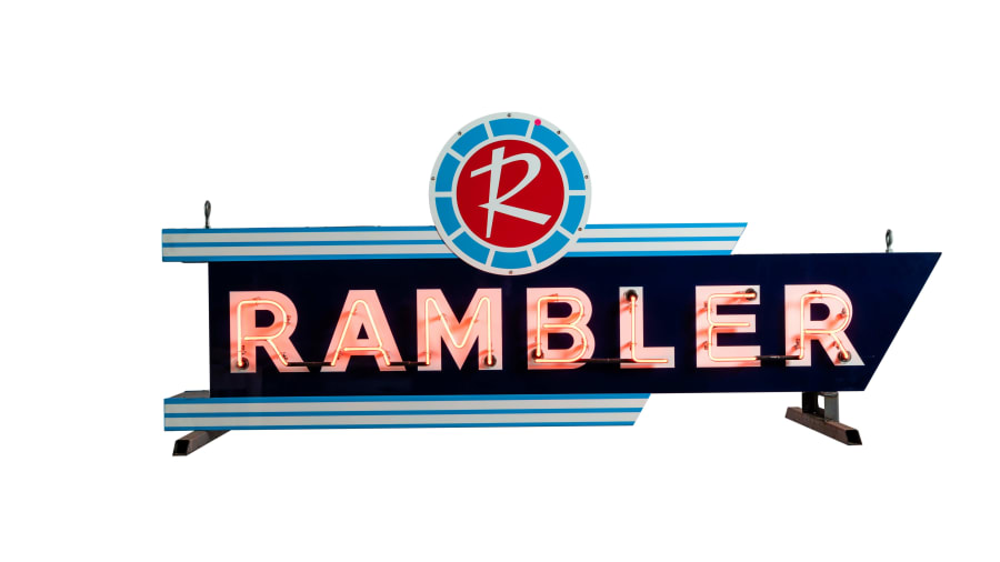 Rambler Double-Sided Neon Sign at Indy 2022 as Z803 - Mecum Auctions