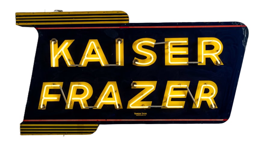Kaiser Frazer Single-Sided Porcelain Neon Sign at Indy 2022 as Z809 ...