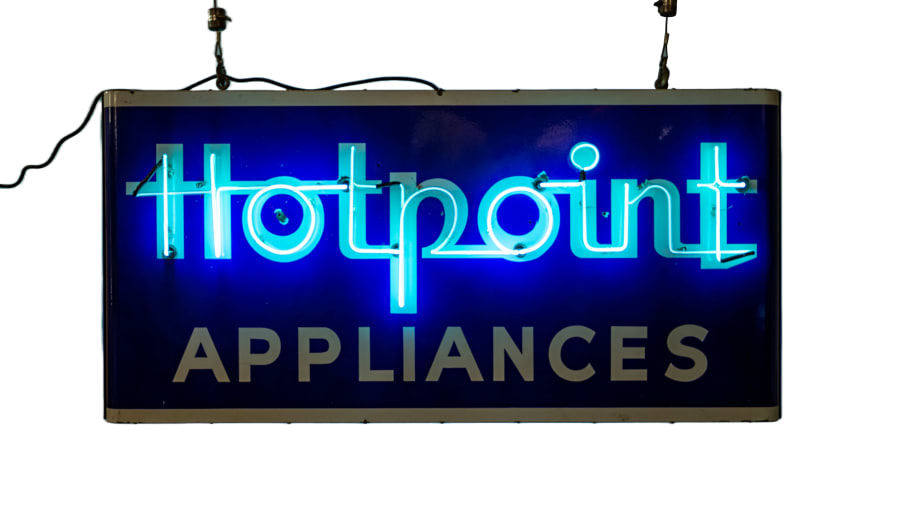 Hotpoint Appliances Double-Sided Porcelain Neon Sign at Indy 2022 as ...