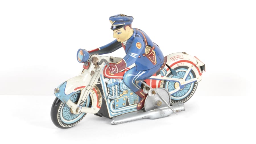 Indian Motorcycle Tin Toy at The Toy Auction 2014 as M414 - Mecum Auctions