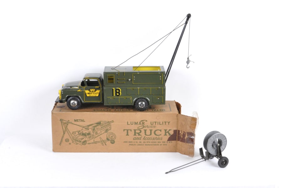 Marx Toys Lumar Utility Service Truck Metal Toy for Sale at Auction ...