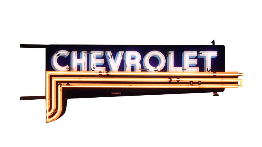 Chevrolet 87x36x16 at The Walker Sign Collection 2015 as S183 - Mecum ...