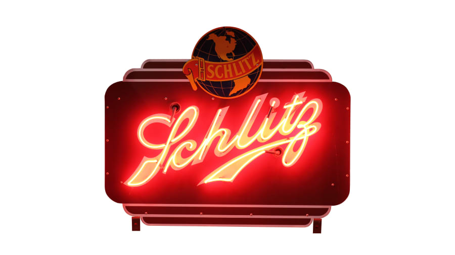 Schlitz 44x36x15 at The Walker Sign Collection 2015 as S177 - Mecum ...