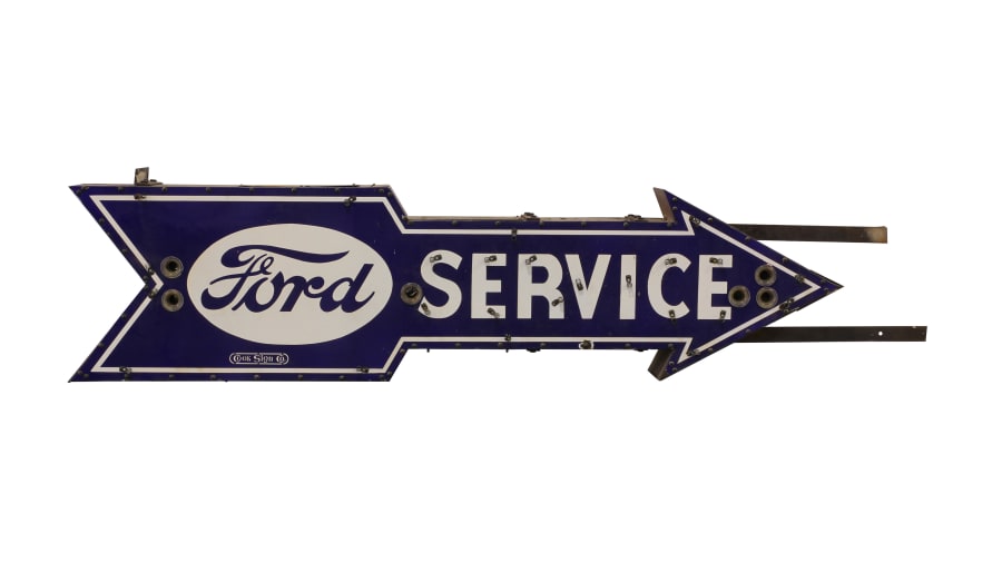 Ford Service 72x18x9 at The Walker Sign Collection 2015 as S140 - Mecum ...