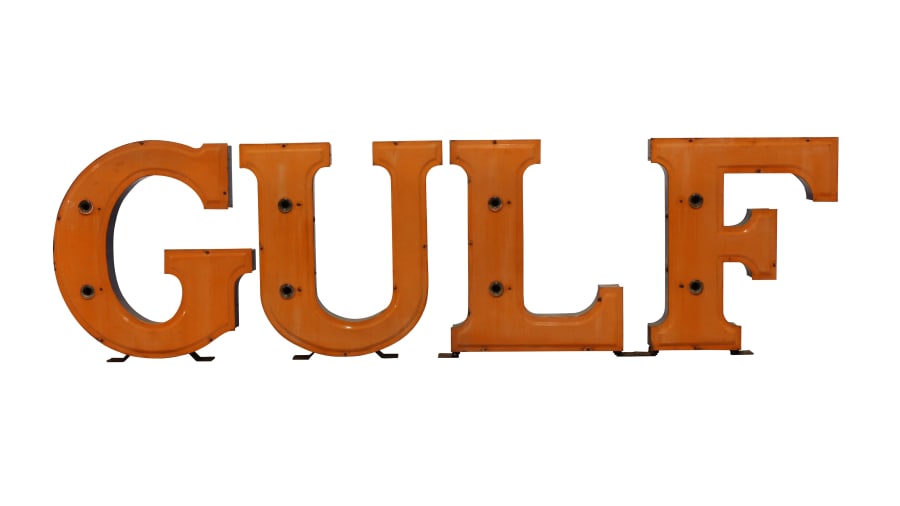 Gulf Letters 112x31x6 at The Walker Sign Collection 2015 as S119 ...