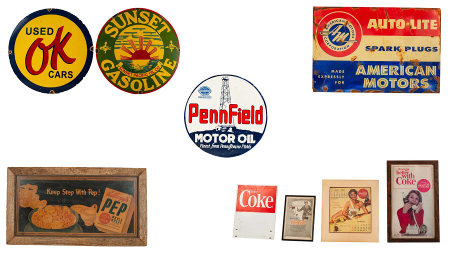 Assorted Signs, Lot of 9 for Sale at Auction - Mecum Auctions