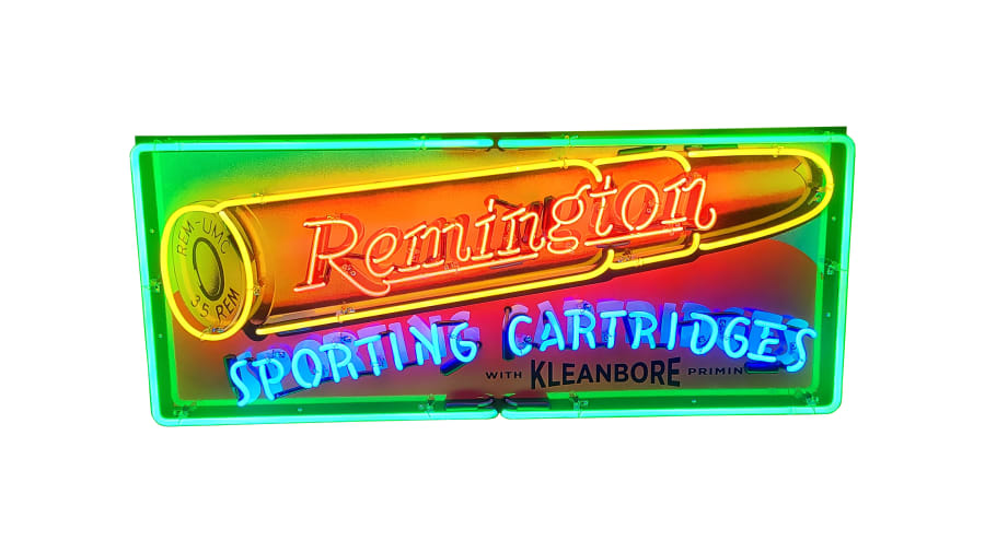 Remington Sporting Cartridges Single-Sided Tin Neon Sign for Sale at ...