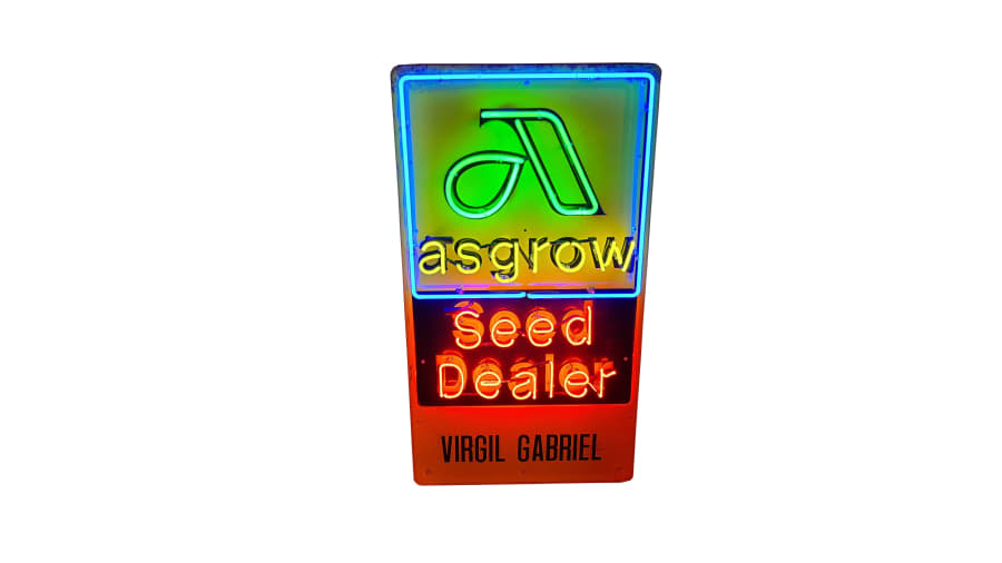 Asgrow Seed Dealer Single-Sided Tin Neon Sign for Sale at Auction ...