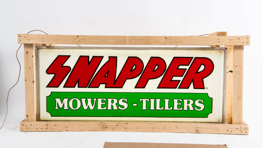 Snapper Mowers Double-Sided Lighted Plastic Sign for Sale at Auction ...