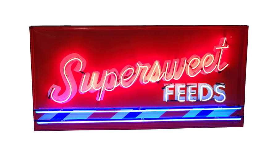 Supersweet Feeds Single-Sided Tin Neon Sign for Sale at Auction - Mecum ...