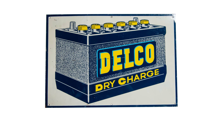 1950s Delco Batteries Single-Sided Tin Sign for Sale at Auction - Mecum ...