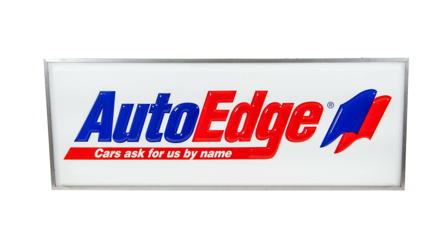 Auto Edge Double-Sided Lighted Plastic Sign for Sale at Auction - Mecum ...