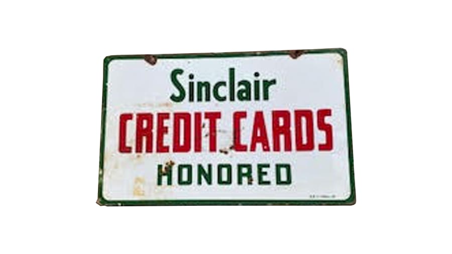 Sinclair Credit Cards Double-Sided Porcelain Sign at Glendale 2023 as ...