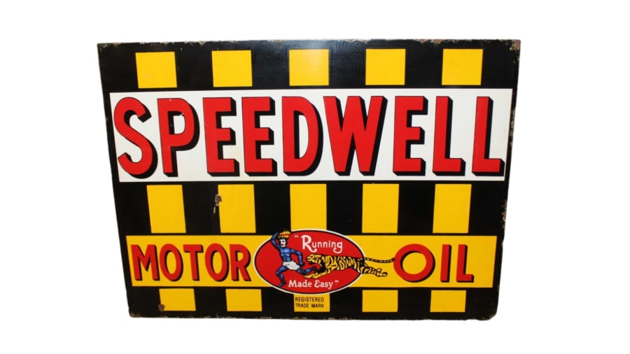 Speedwell Motor Oil Double-Sided Porcelain Flange Sign for Sale at ...