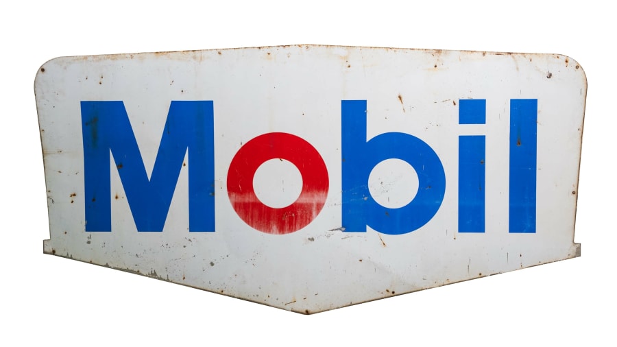 Mobil Single-Sided Tin Sign at Indy 2023 as M359 - Mecum Auctions