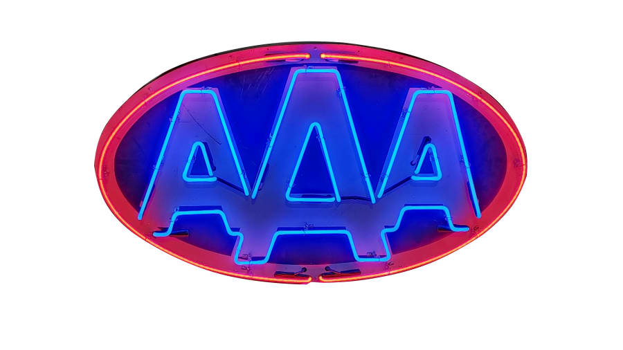 AAA Single-Sided Tin Neon Sign for Sale at Auction - Mecum Auctions