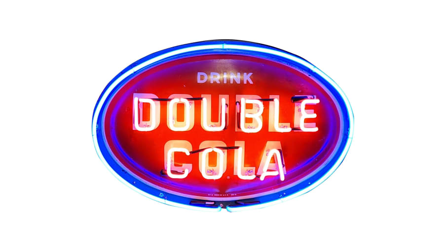 Double Cola Single-Sided Tin Neon Sign for Sale at Auction - Mecum Auctions
