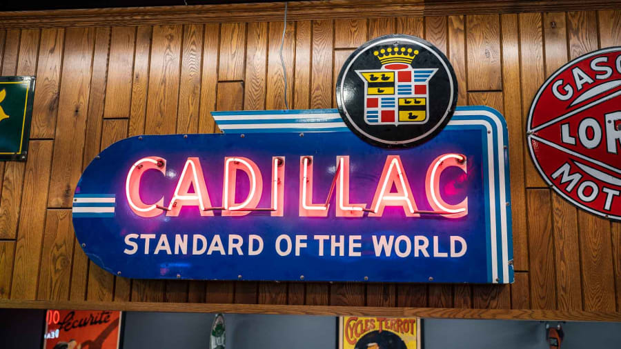 Cadillac Single-Sided Porcelain Neon Sign for Sale at Auction - Mecum ...