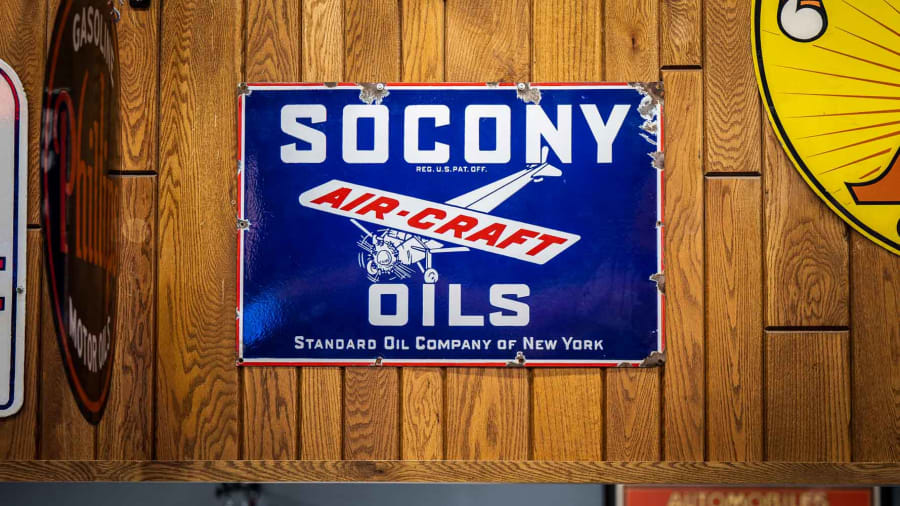 Socony Air-Craft Oils Single-Sided Porcelain Sign for Sale at Auction ...