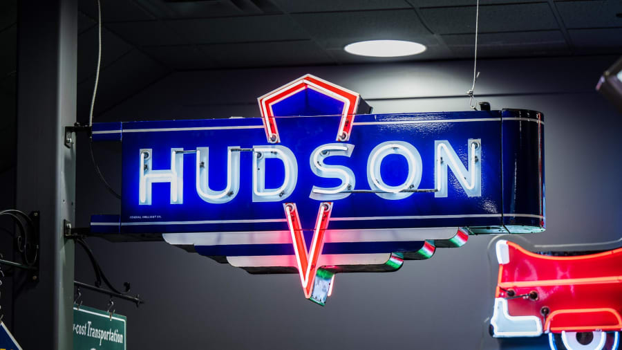 Hudson Double-Sided Porcelain Bullnose Neon Sign for Sale at Auction ...