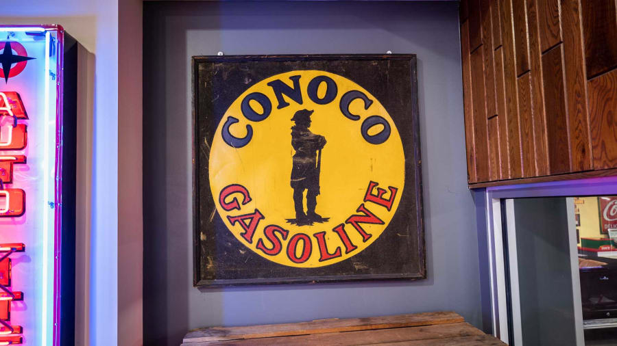 1920s Conoco Gasoline Single-Sided Smalt Sign for Sale at Auction ...