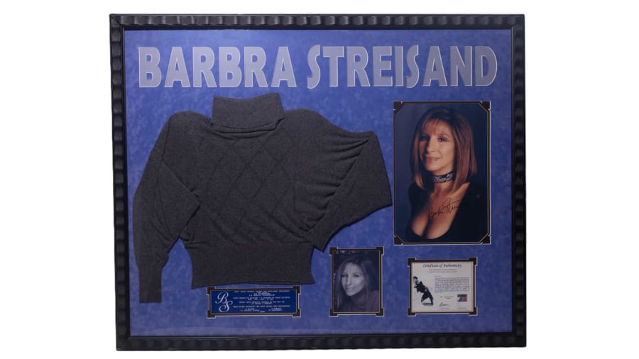 Barbra Streisand Framed Sweater for Sale at Auction - Mecum Auctions