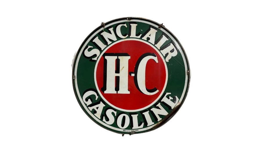 1940s Sinclair Double-Sided Porcelain Sign for sale at Indy 2023 as ...