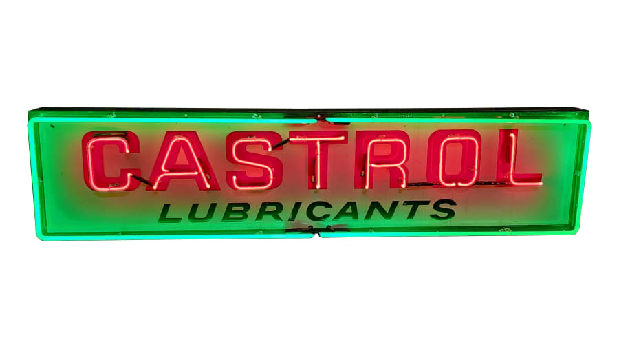 Castrol Lubricants Single-Sided Tin Neon Sign for Sale at Auction ...