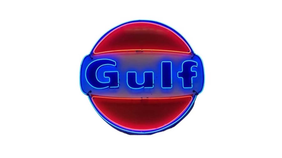 1962 Gulf Single-Sided Animated Porcelain Neon Sign for Sale at Auction ...