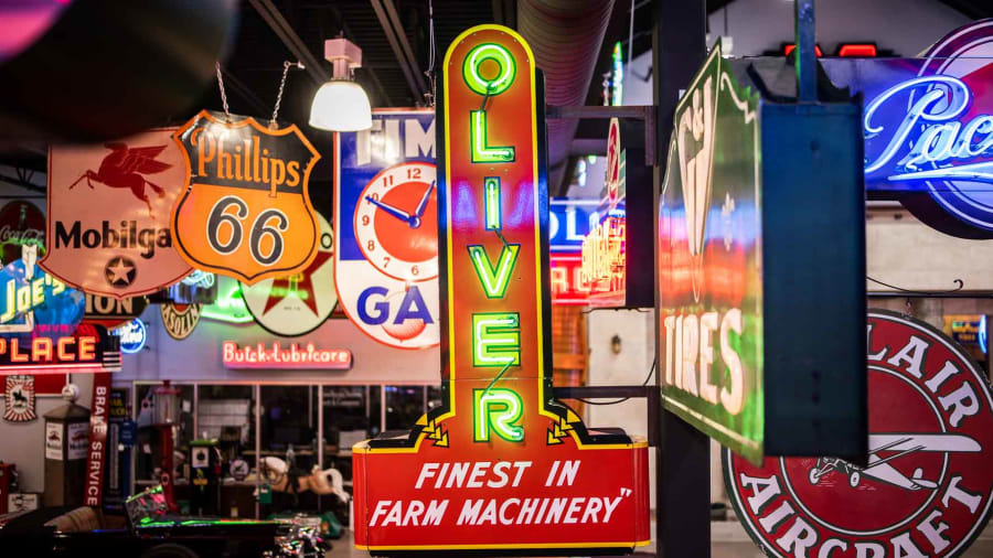 Oliver Double-Sided Porcelain Neon Dealership Sign for Sale at Auction ...