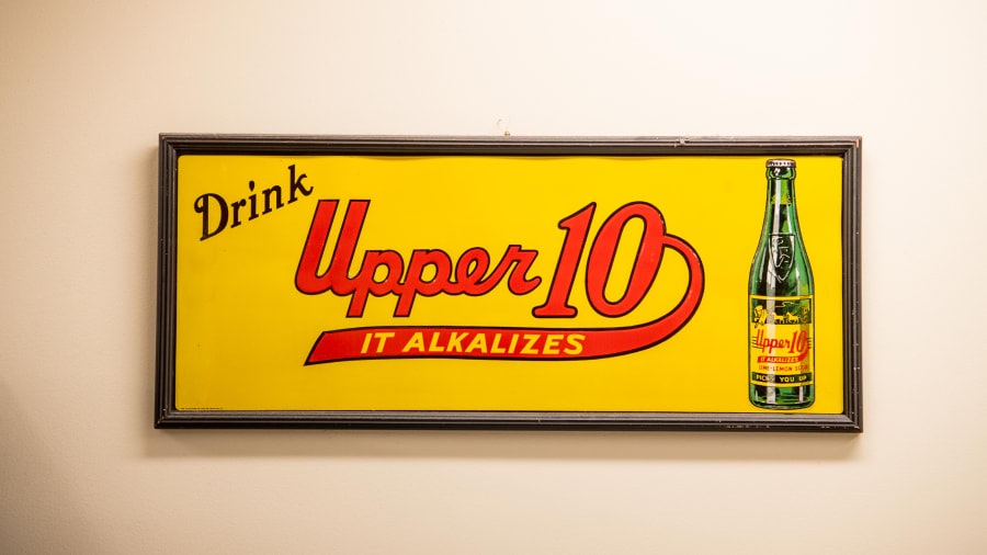 Upper 10 Soda Single-Sided Embossed Tin Sign at The World’s Largest ...