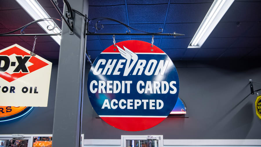 Chevron Double-Sided Porcelain Sign for Sale at Auction - Mecum Auctions