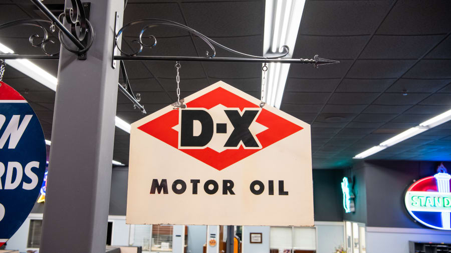 1930s-1940s D-X Motor Oil Double-Sided Porcelain Sign for Sale at ...