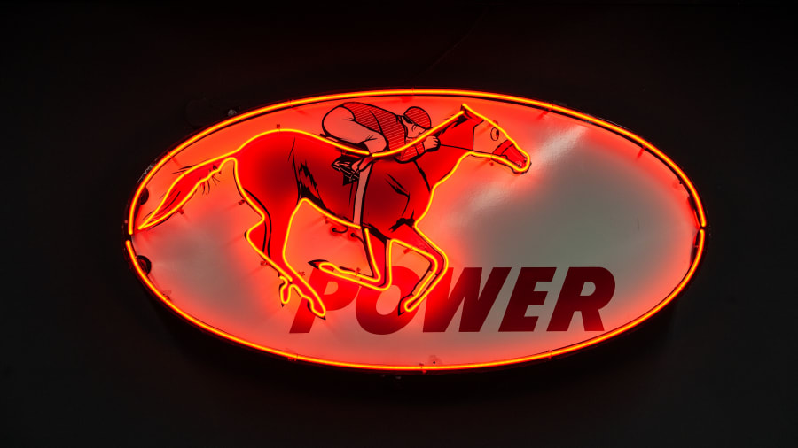 1940s Gibble Gas Horsepower Single-Sided Porcelain Neon Sign for Sale ...