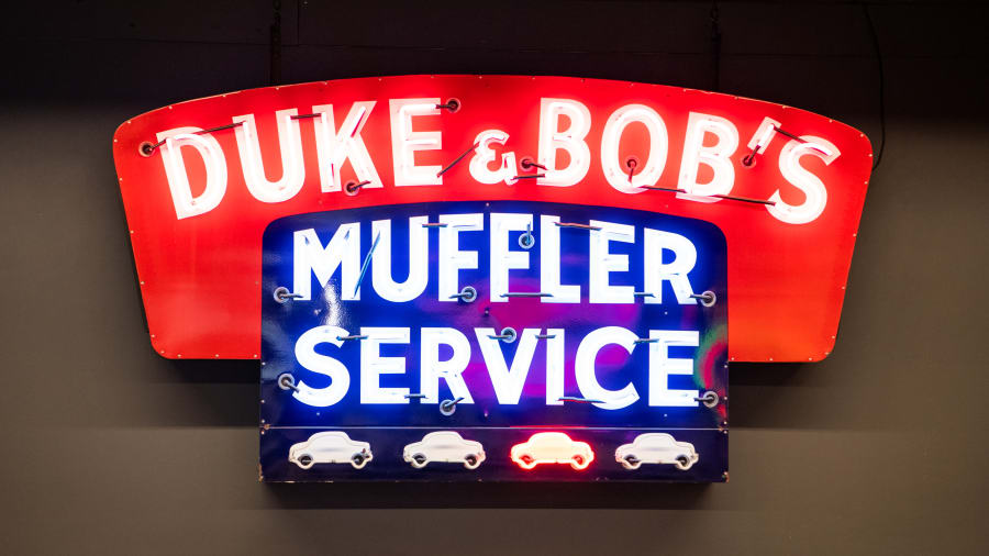 Duke and Bob's Single-Sided Animated Porcelain Neon Sign for Sale at ...