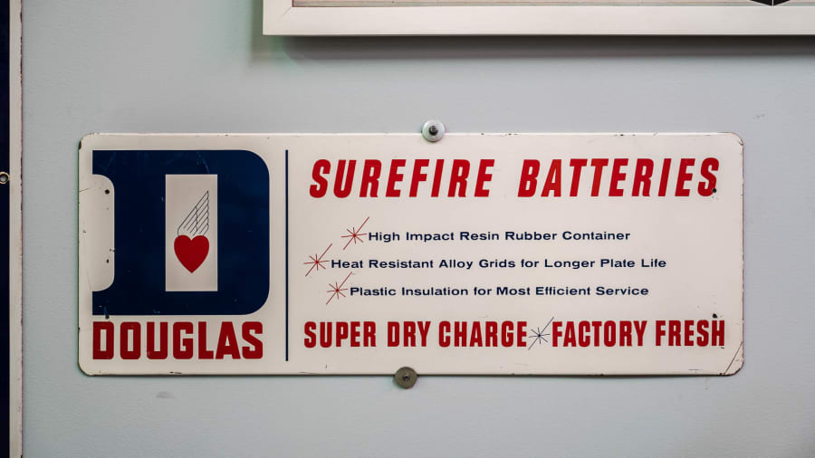 Douglas Surefire Batteries Single-Sided Tin Sign at The World’s Largest ...