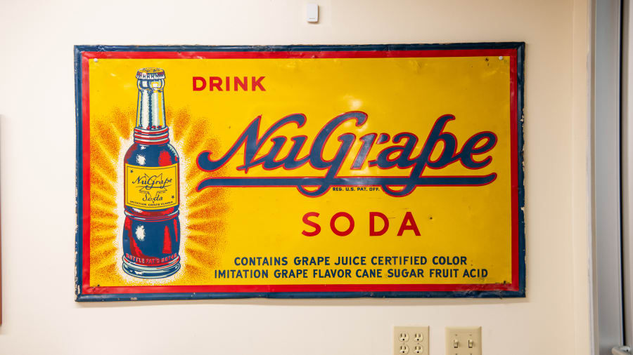 NuGrape Soda Single-Sided Tin Sign at The World’s Largest Road Art ...