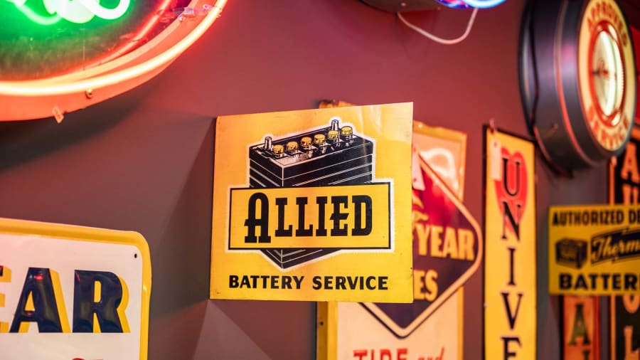 Allied Battery Service Tin Flange Sign for Sale at Auction - Mecum Auctions