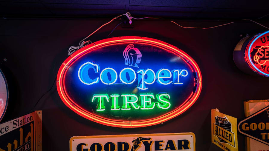 Cooper Tires Single-Sided Tin Neon Sign for Sale at Auction - Mecum ...