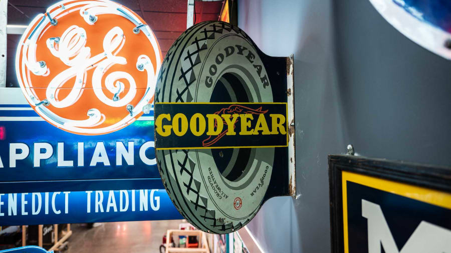 Goodyear Porcelain Flange Sign for Sale at Auction - Mecum Auctions