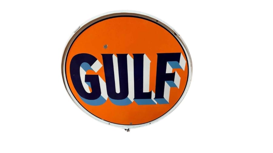 Gulf Double-Sided Porcelain Sign for Sale at Auction - Mecum Auctions
